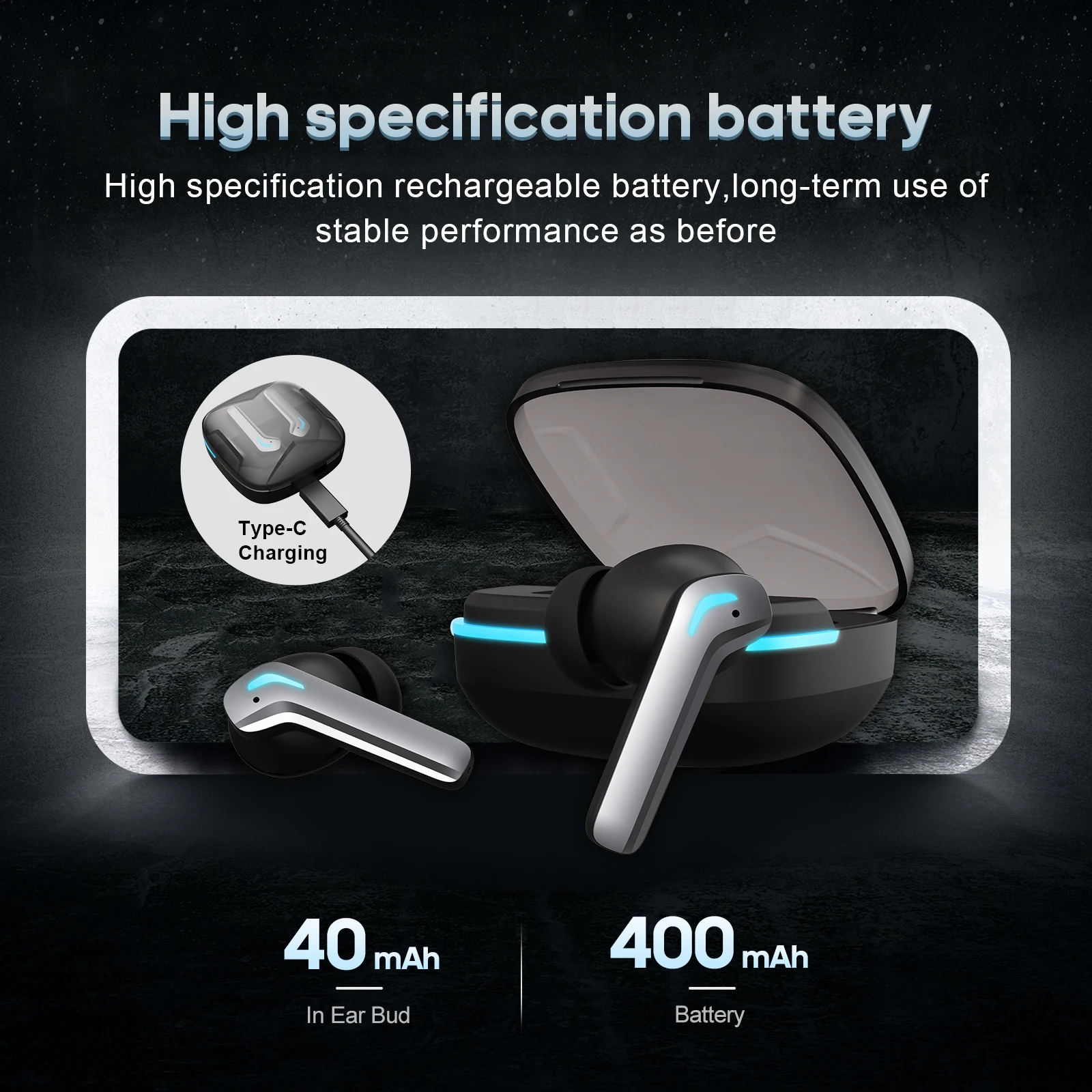 TWS Headset Sport Game Earbuds - Wireless Gaming Earphones