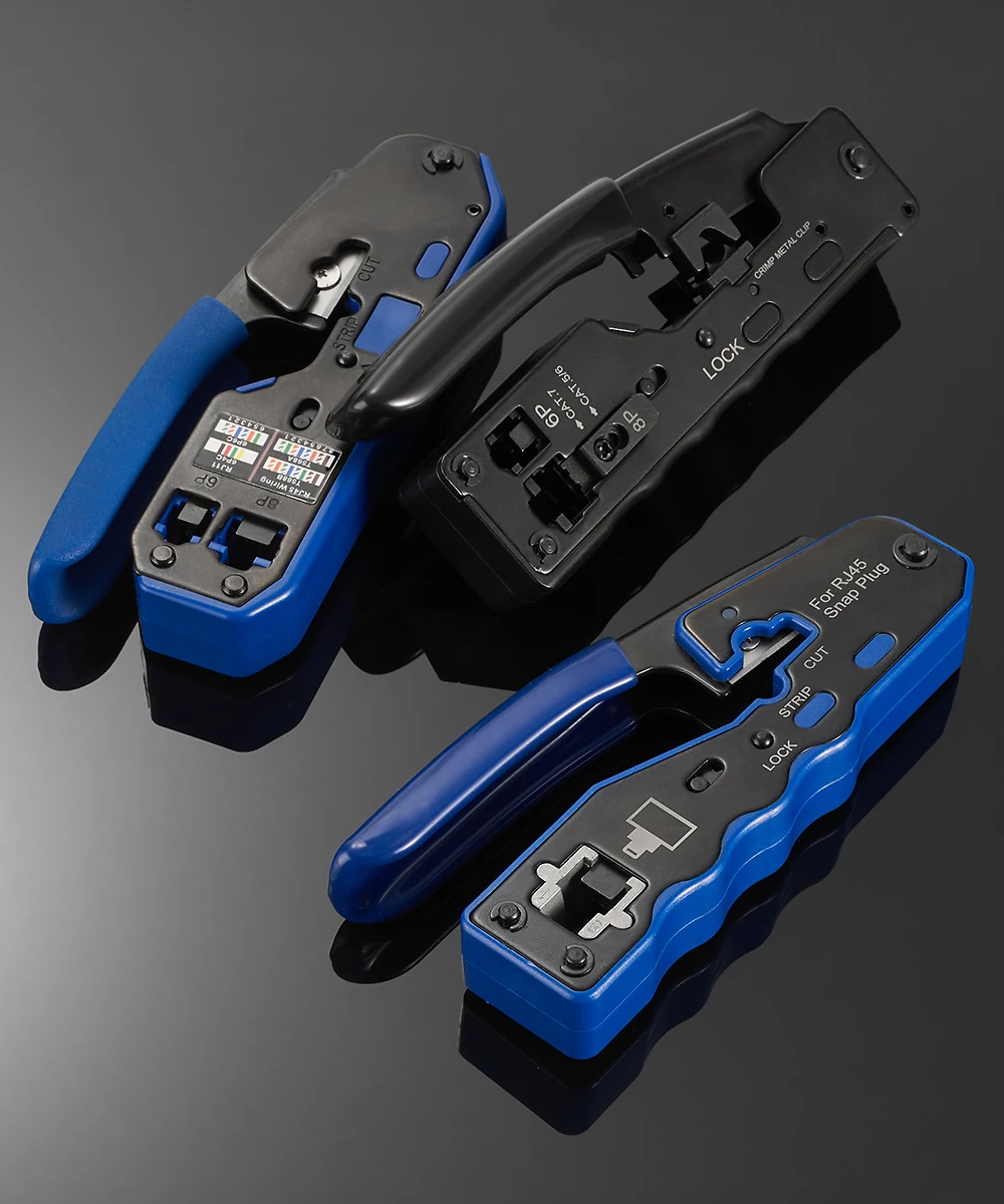 Easy Pass Through Cat6 Connector Crimper Pliers RJ45 Network Tools Lan ...