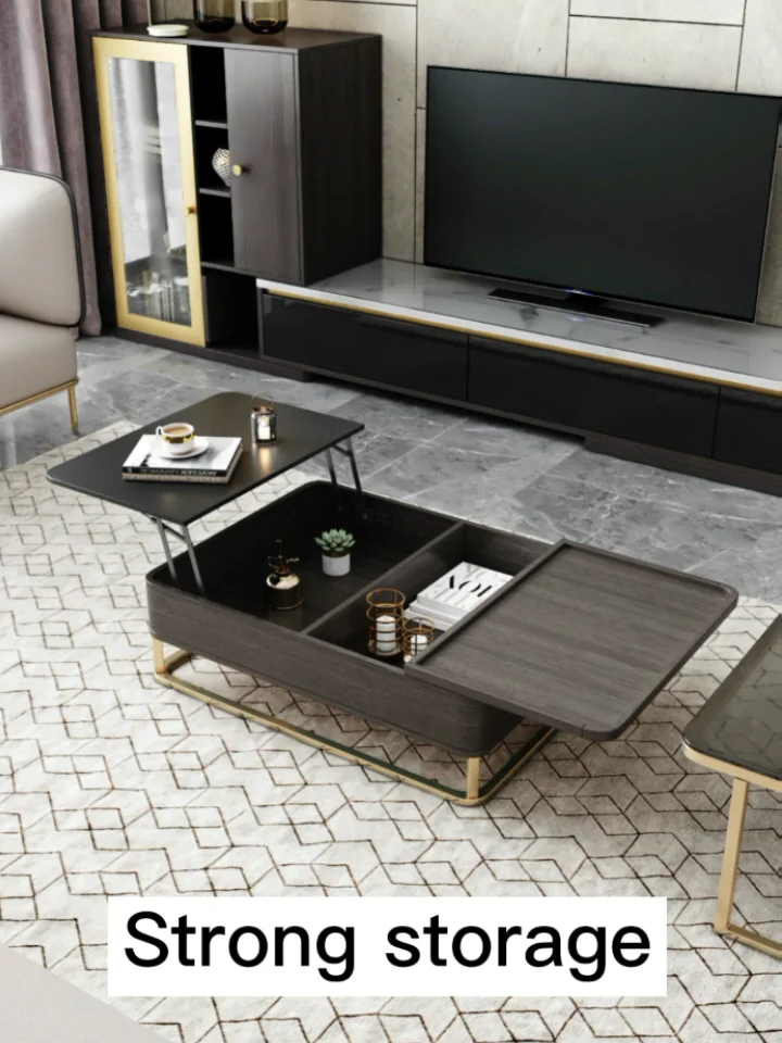 Free Combination Luxury Living Room Storage Lift Up Modern Contemporary ...