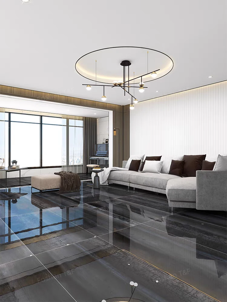 60x120 Full Body Blue Glossy Interior Apartment Tiles