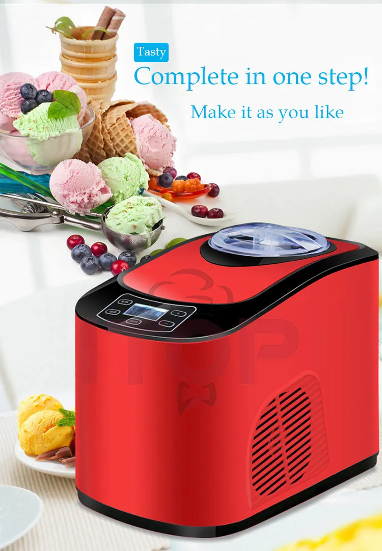 Household Italian Hard Ice Cream Machine 1.5 L Barrel Gelato Machine