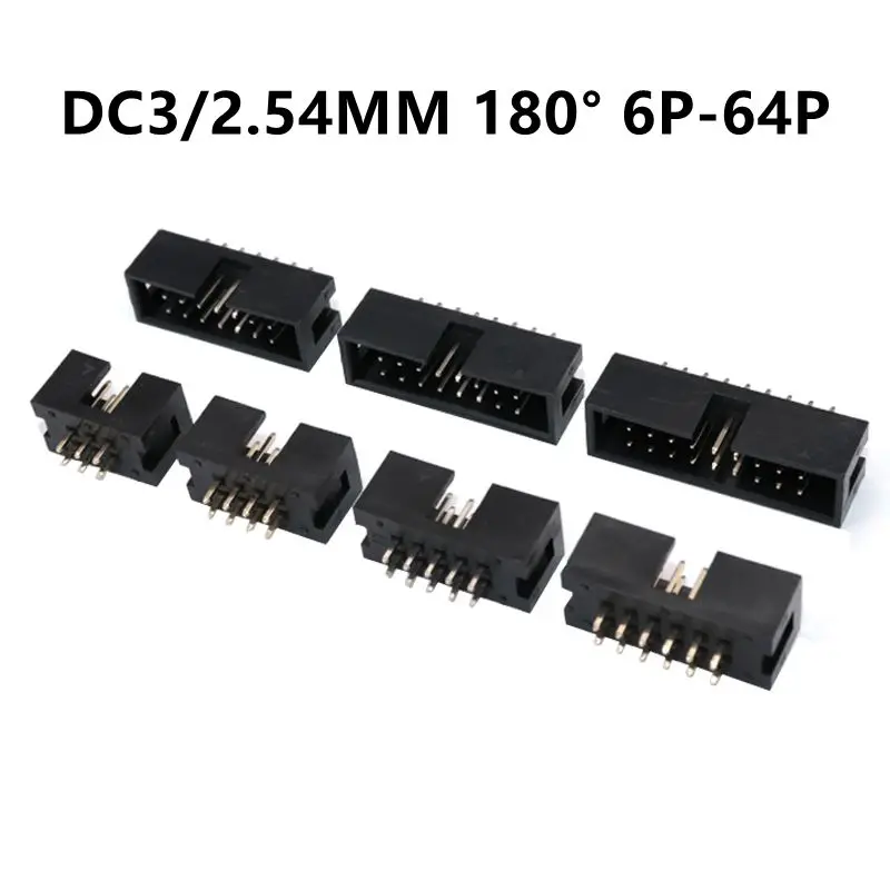 IDC/JTAG 2.54 DC3 Male Pin PCB Header Connector 2*3/4/5/6/7/8/26/40P ...
