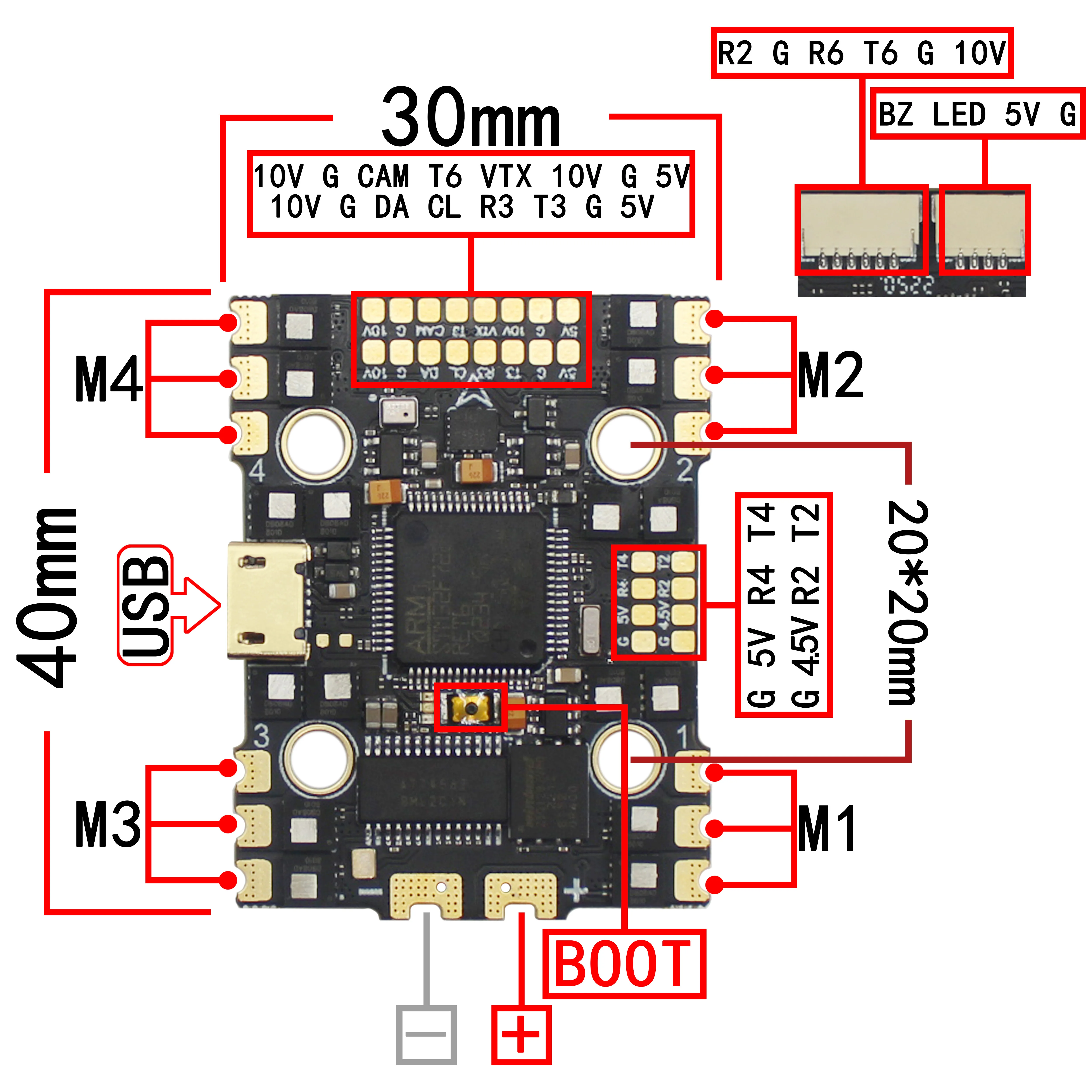 Hakrc F722 40a Aio Dual Usb Flight Control 4in1 Blheli_ S Esc 2-6s 25 ...