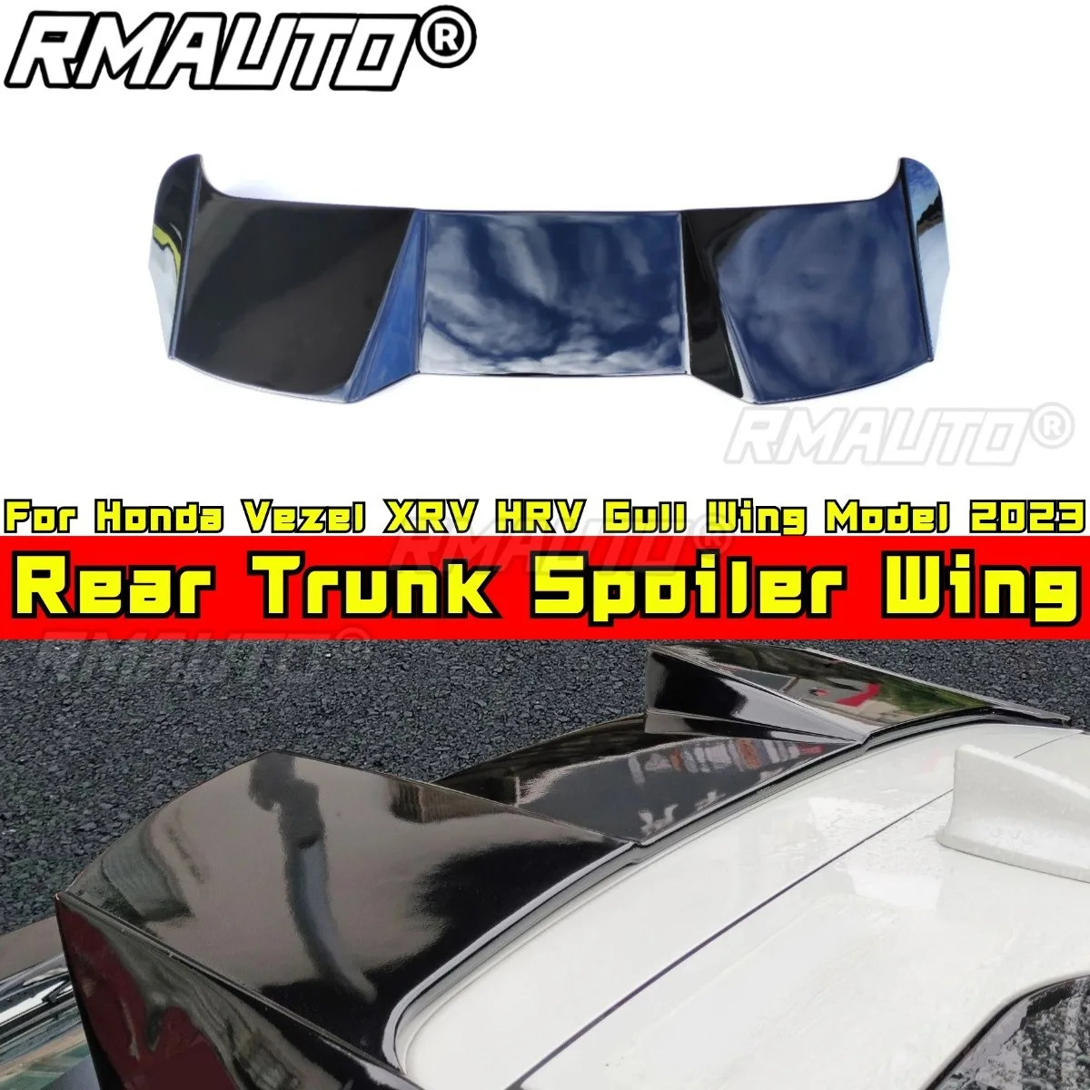 For Honda Vezel XRV HRV Gull Wing Model Car Rear Spoiler Wing Trunk ...