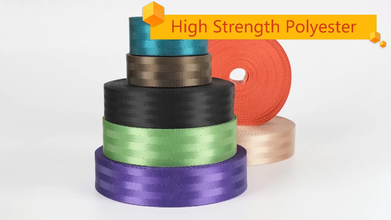 High Strength Functional Low Elongation Car Seat Belt Seatbelt 25/38/42 ...