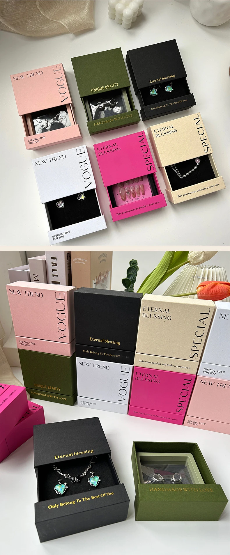 Fashion Drawer Style Jewelry Packaging Box - Antioxidant Suspension Boxes