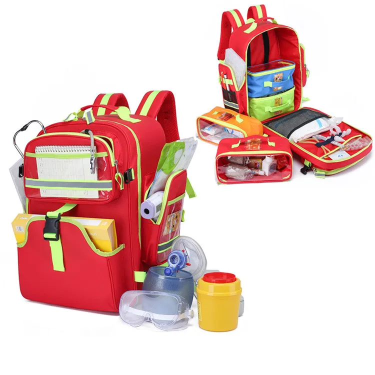 Chinvah Red Rolling Earthquake Hospital Ambulance Trolley