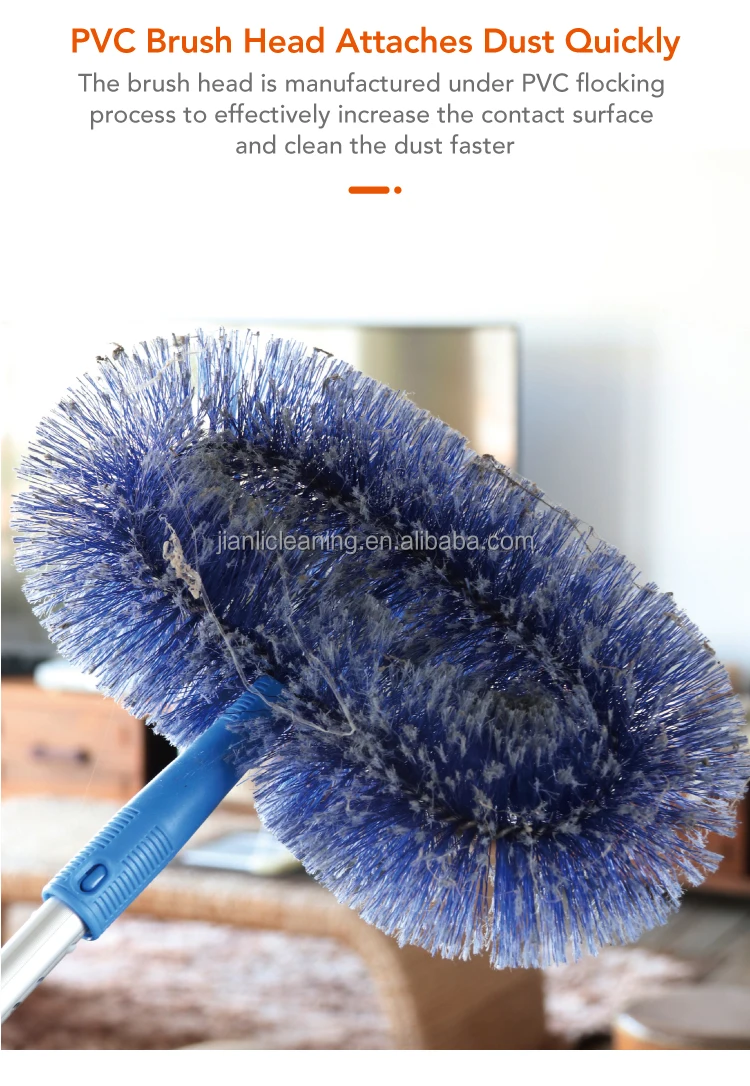 Indoor Long Reach Round Professional Cobweb Duster Brush