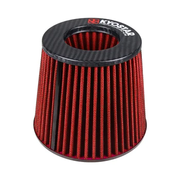 Universal High Performance Air Intake Filter 3'' Black Matte Dry Carton ...