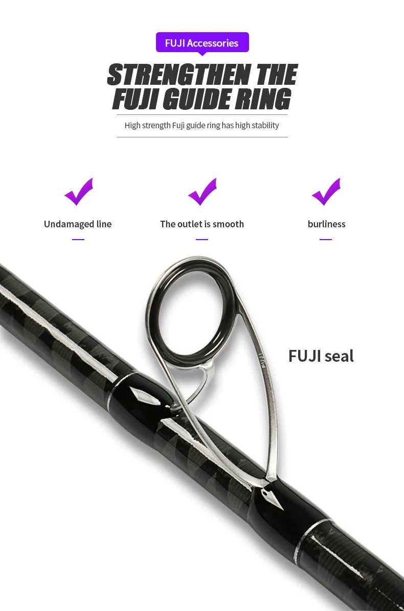 OEM Toray 30T+40T Carbon Cloth Fuji Guide Saltwater Fishing Sea Bass Fuji Reel Seat Spinning ...