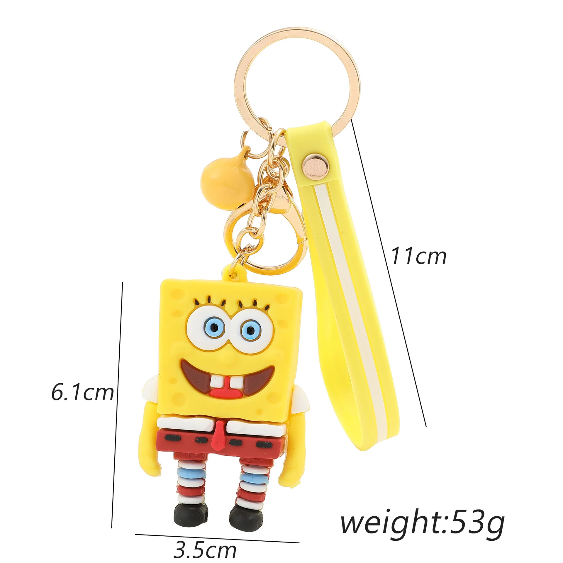Spongebob Patrick Star Cartoon Kawaii 3D PVC Keychains