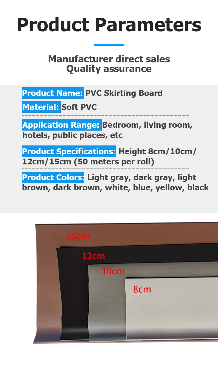 Rubber Baseboard Pvc Skirting Board Molding Floor Base Wall Torus Vinyl ...