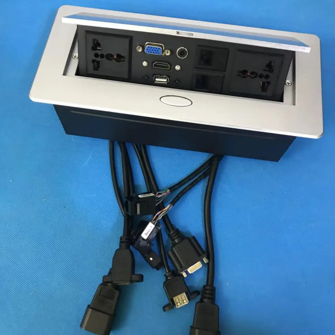 Conference Table Connectivity Box Multimedia Tabletop Hidden Pop Up ...