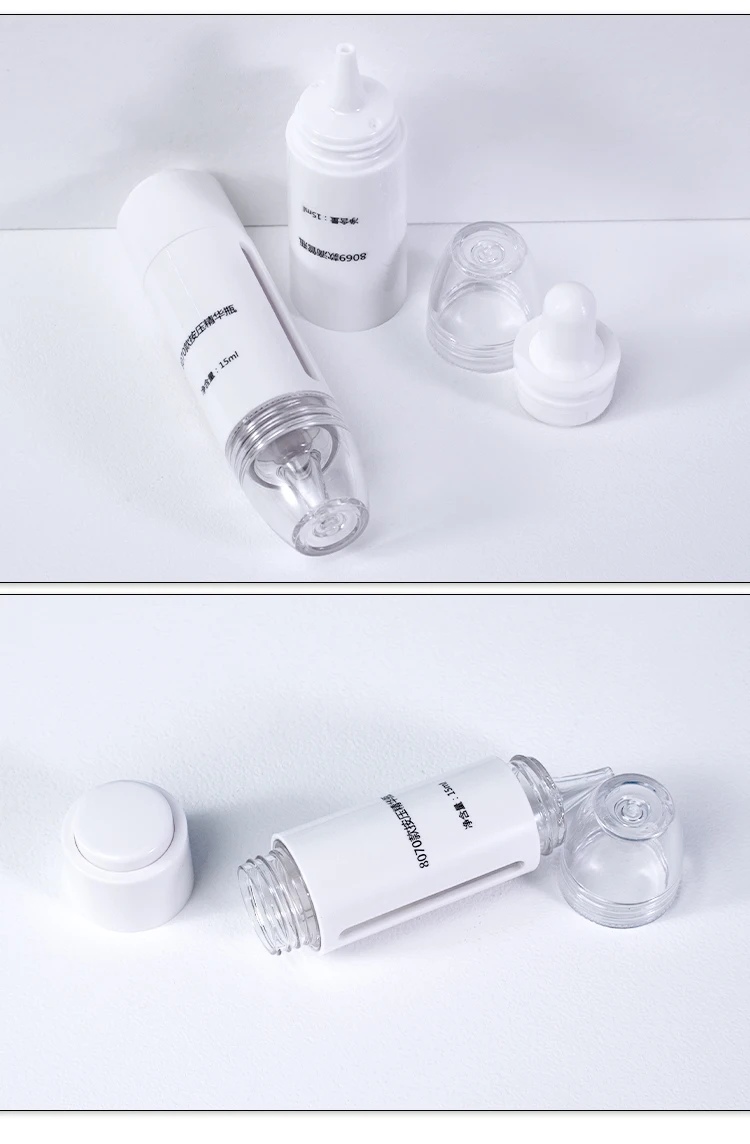 Wholesale 15ml White Plastic Cosmetic Dropper Bottles With Dropper For ...