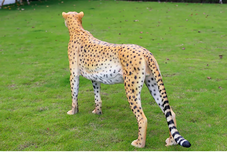 Life Size Cheetah Statue Simulation Leopard Large Fiberglass Giant ...