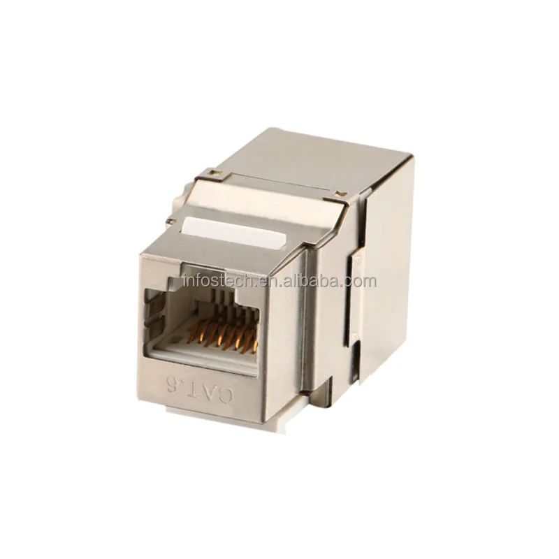Renbao 8P8C STP Cat6 RJ45 Connector Ethernet RJ45 Keystone Jacks Long ...