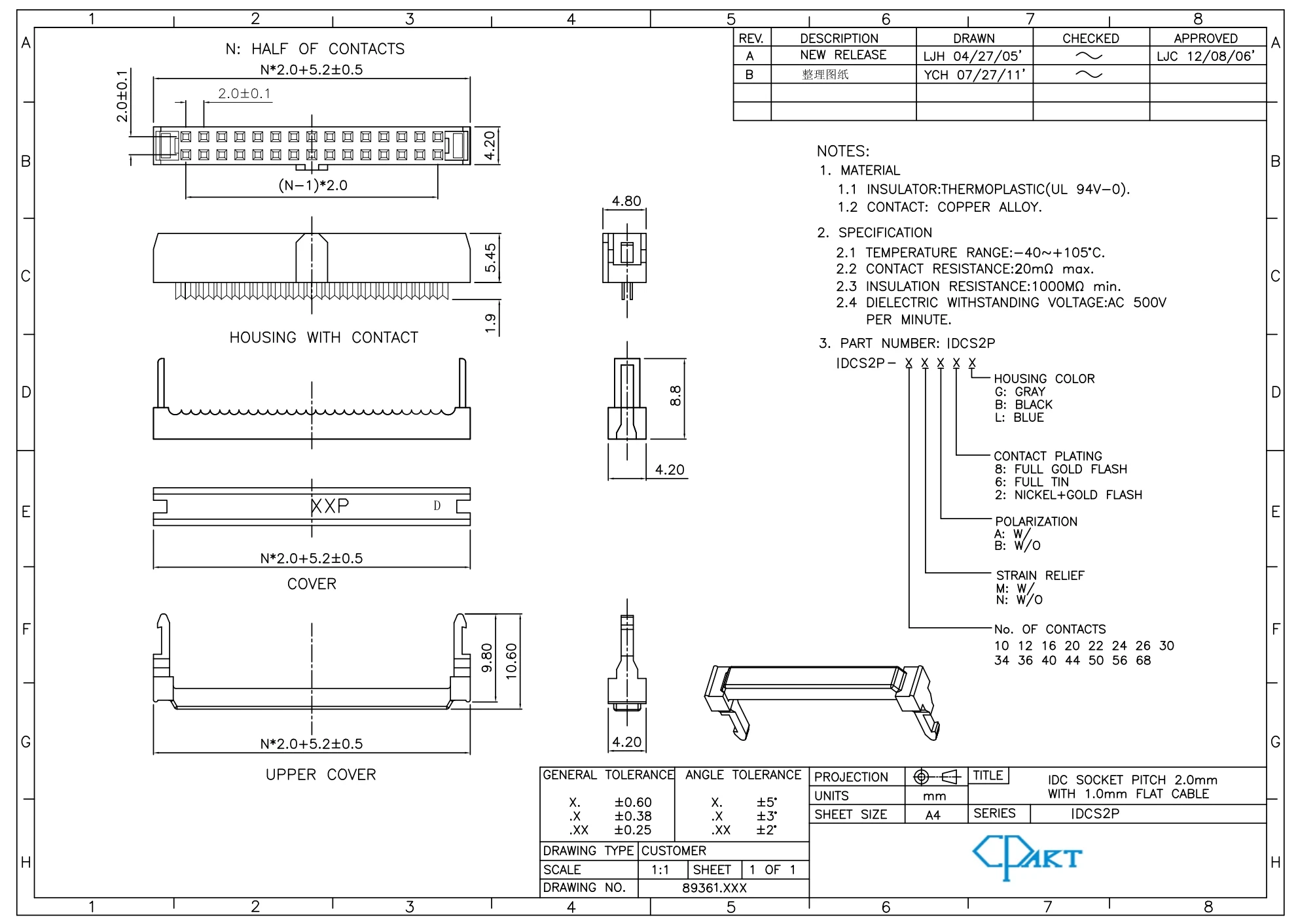 Idc Receptacle Socket (female) 2 Mm Idc Headers & Wire Housings - Buy ...
