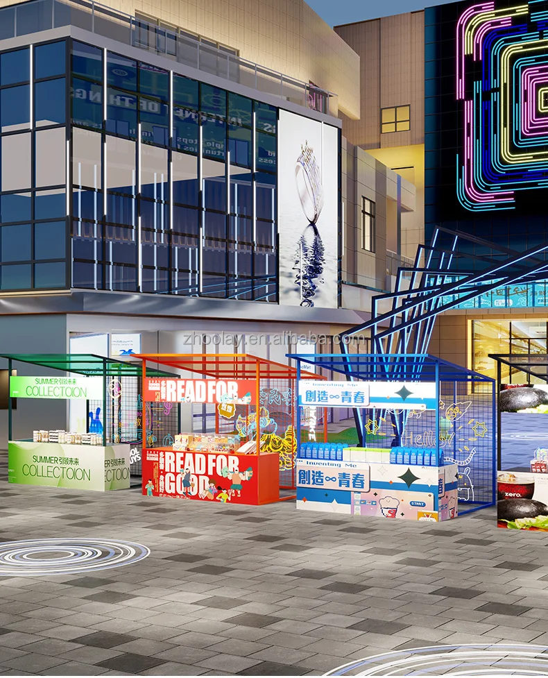 Shopping Mall Activities Exhibition Booth Creative Night Snack Street ...