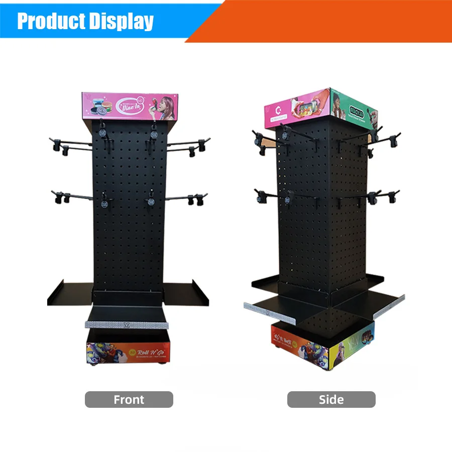 4 Sided Metal Rotating Display Stand Tools Jewelry Phone Accessories ...