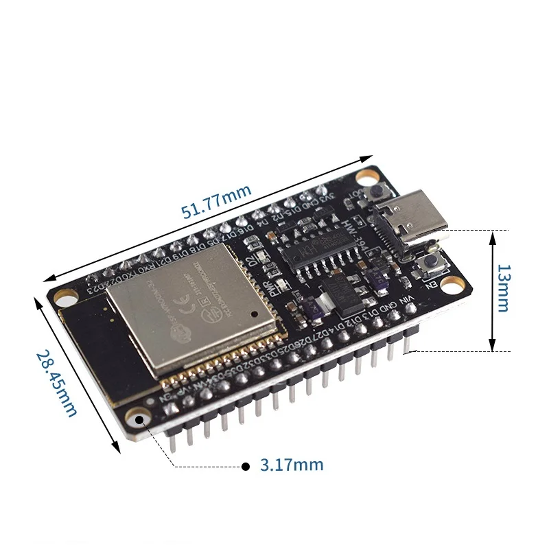 Usb Type-c Esp32 Development Board Ch340c Wifi+ Bluetooth Ultra Low ...