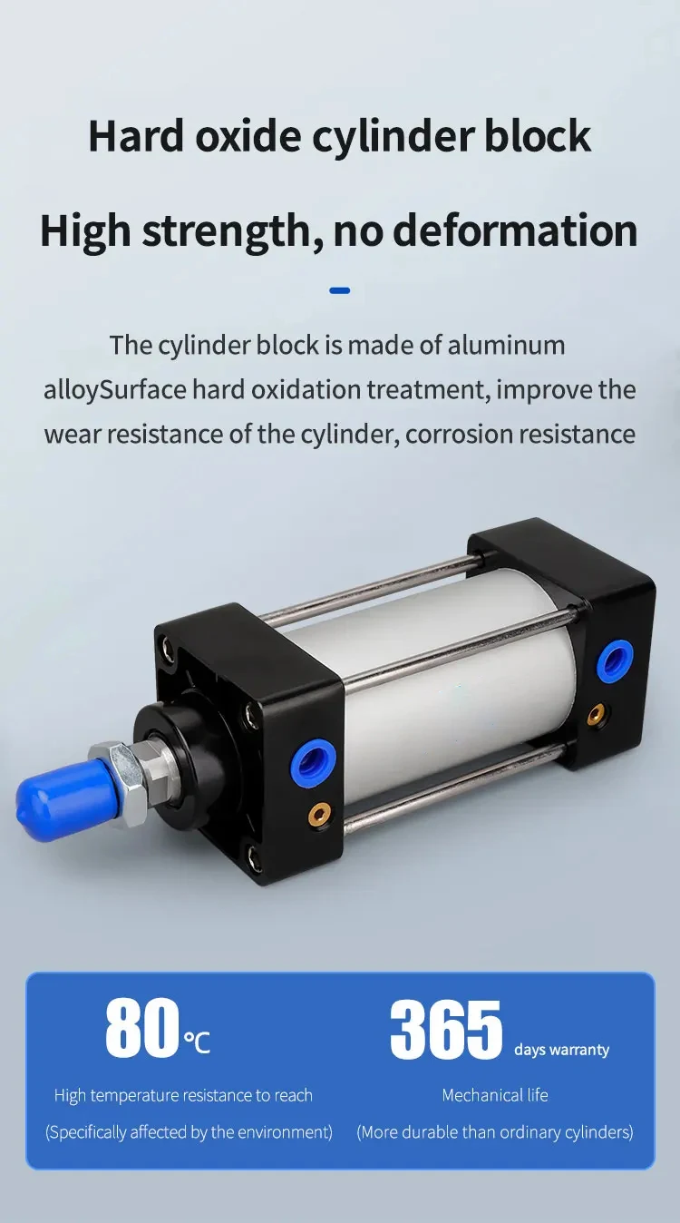 Sc Series Adjustable Stroke Standard Air Cylinder Aluminum Alloy Double ...