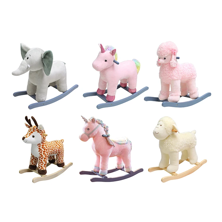 Soft Toddler Toys - Animal Shaped Chair Rocking Horse