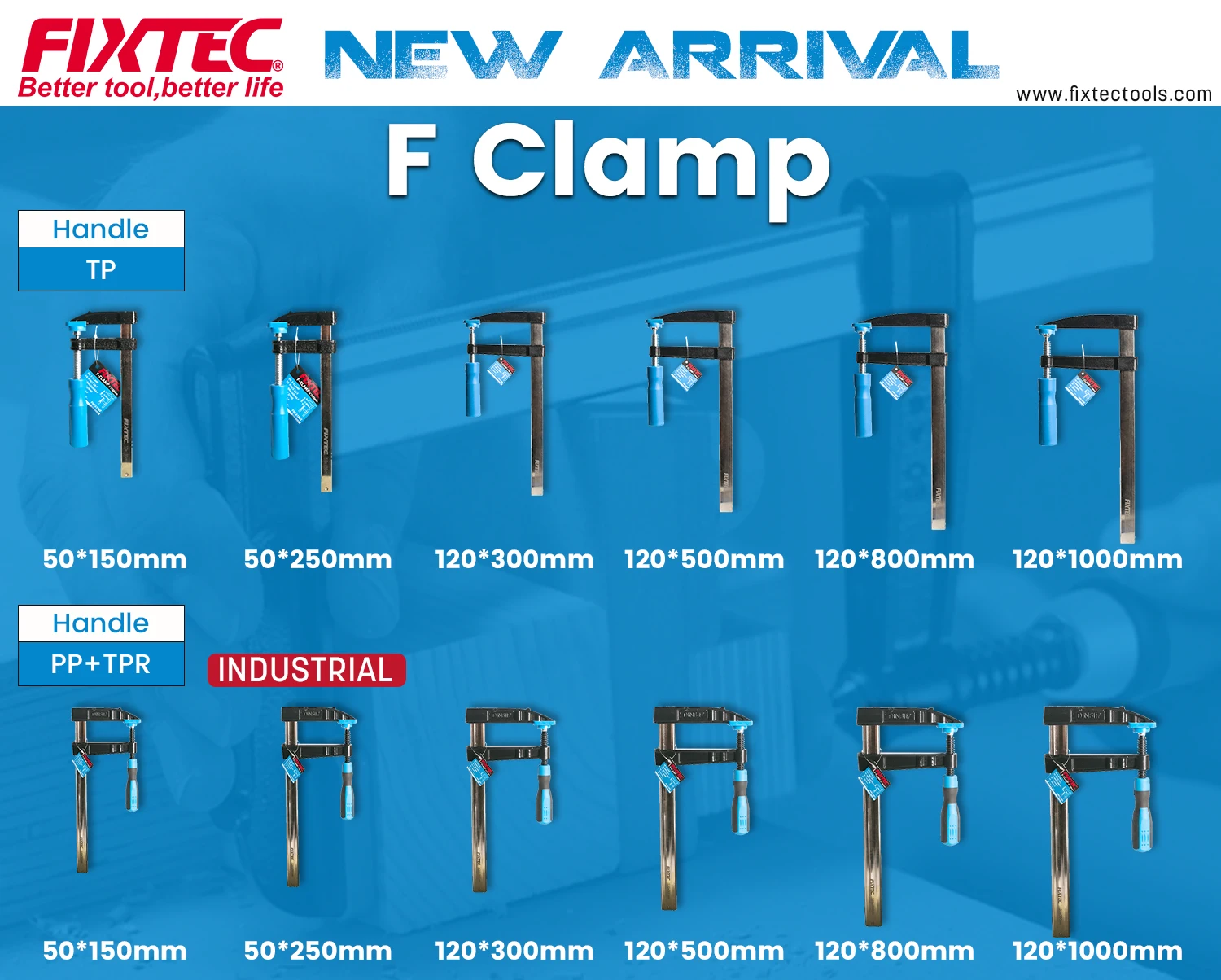 FIXTEC F Clamps - Heavy Duty Quick Release Woodworking Tools