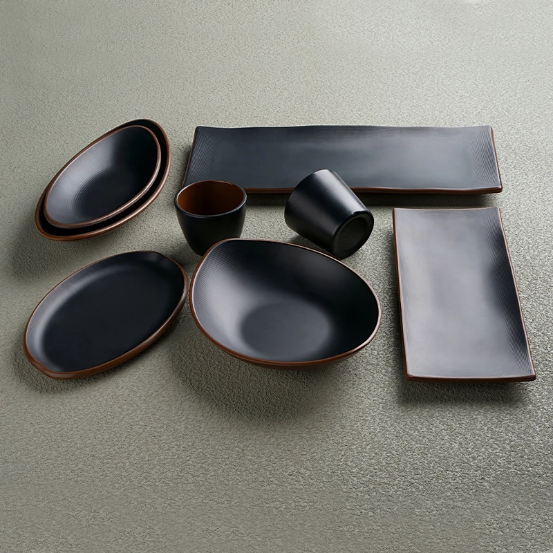 Melamine Two-Color Tableware - Perfect for Hot Pot & BBQ