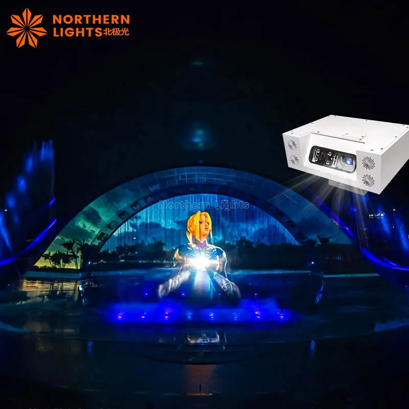 Customized Large Outdoor Floating 3D Multicolored Water Screen Laser ...
