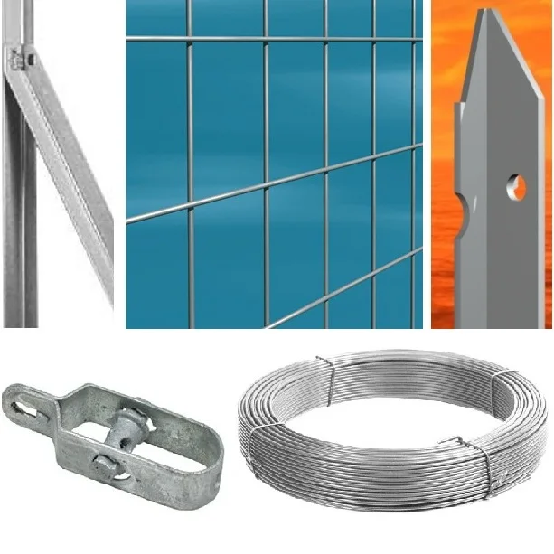 25m Complete Linear Galvanized Wire Mesh Fence with Buried Posts 100cm ...