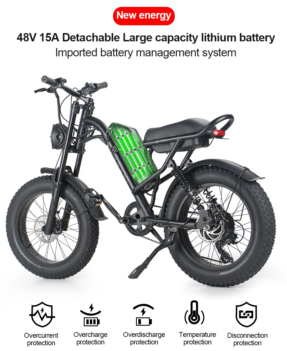 Buy Wholesale China Ecorider 48v 13ah 750w 20inch Fat Tire Mountain ...