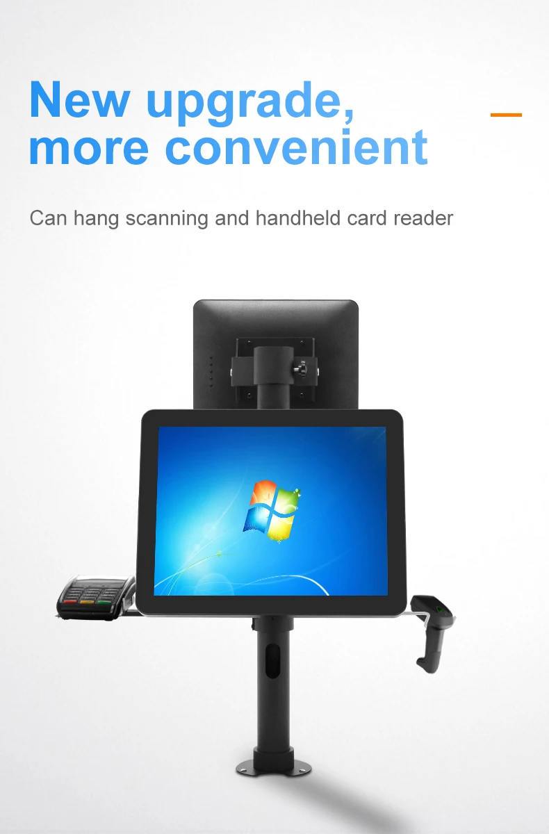 Dual Screen Rotation Stand Adjustable Pos Double Monitor Mount Stand ...