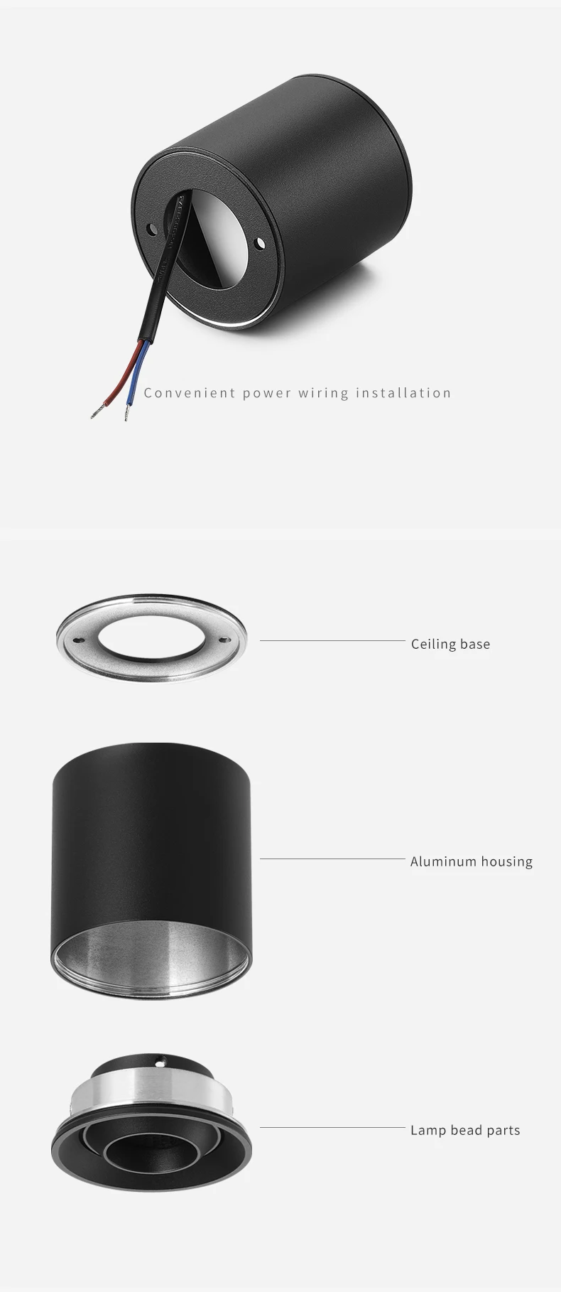High Quality Modern LED Ceiling Downlight Surface Mounted Anti-Glare ...