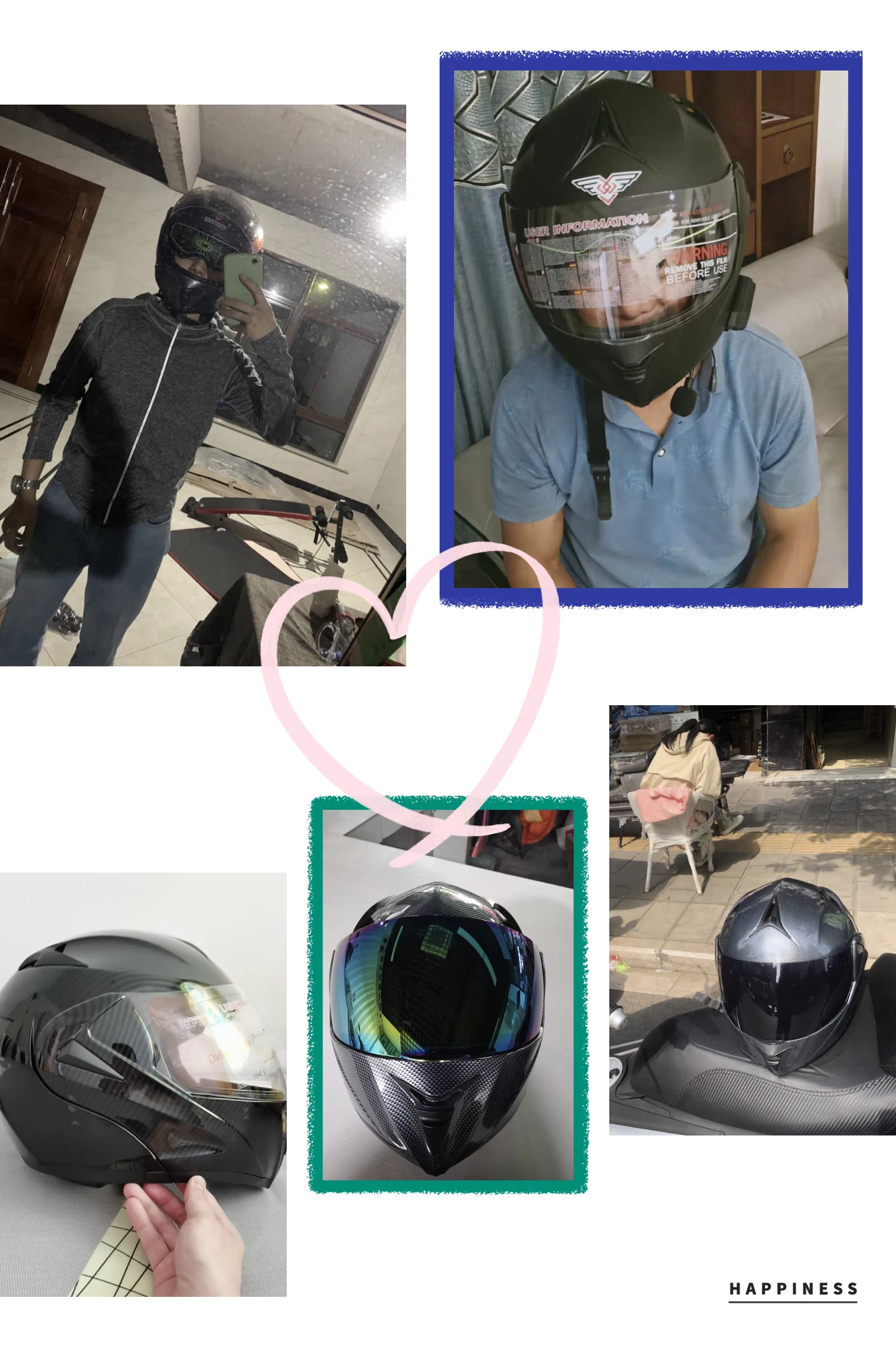 Smart Bluetooth Modular Helmet - DOT Full Face Motorcycle Helmet