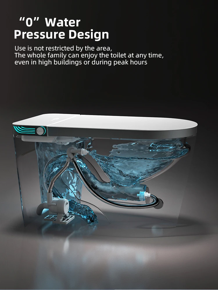 Modern Sanitary Ware P Trap Wc Floor Mounted Elongated Foot Sensor ...