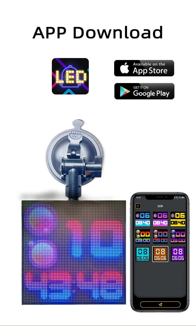 64x64 Hd Pixel Led Smart Interactive Displays & Accessories Screen Car Rear Window Display Led ...