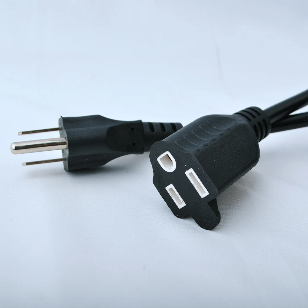 American 2pin us power cable 3 Outlets Extension Power Cord Usa Cord ...