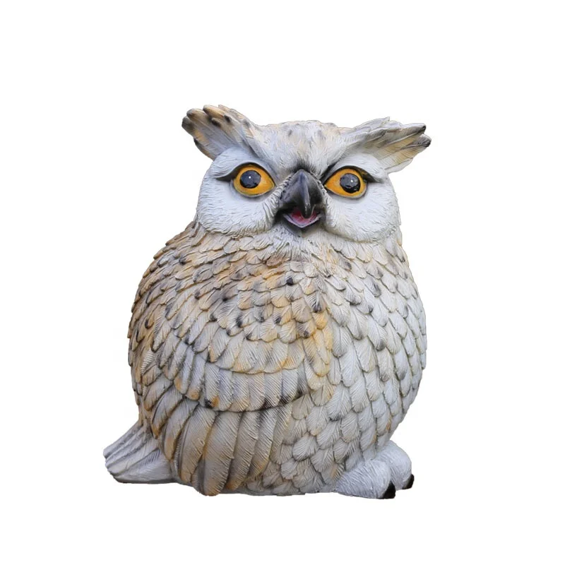 Outdoor Garden Sculptures Statue Resin Owl Figurine Garden Lawn Resin ...