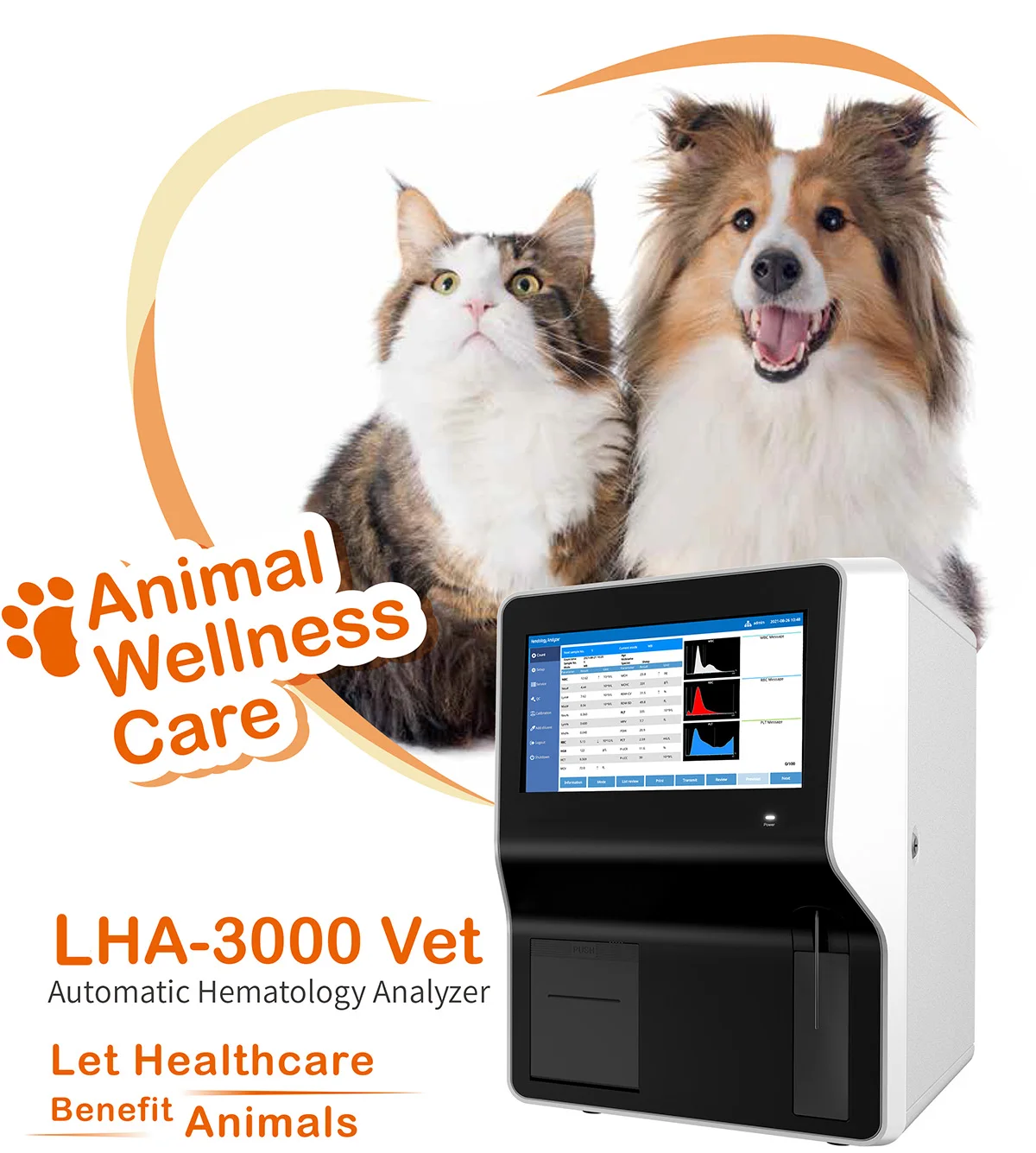 Laboratory Hematology Analyzer Veterinary 3 Parts Veterinary Blood ...