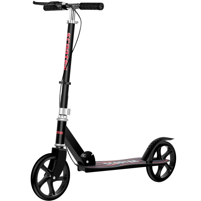 Adult Two-Wheel Foldable City Campus Scooter with Lights PU Wheel ...