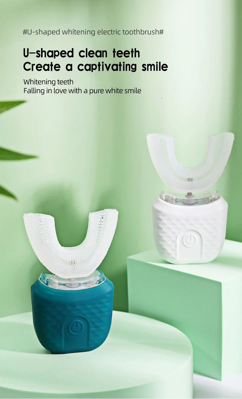U Shaped Sonic Wireless Toothbrush - 360° Ultrasonic Teeth Whitening