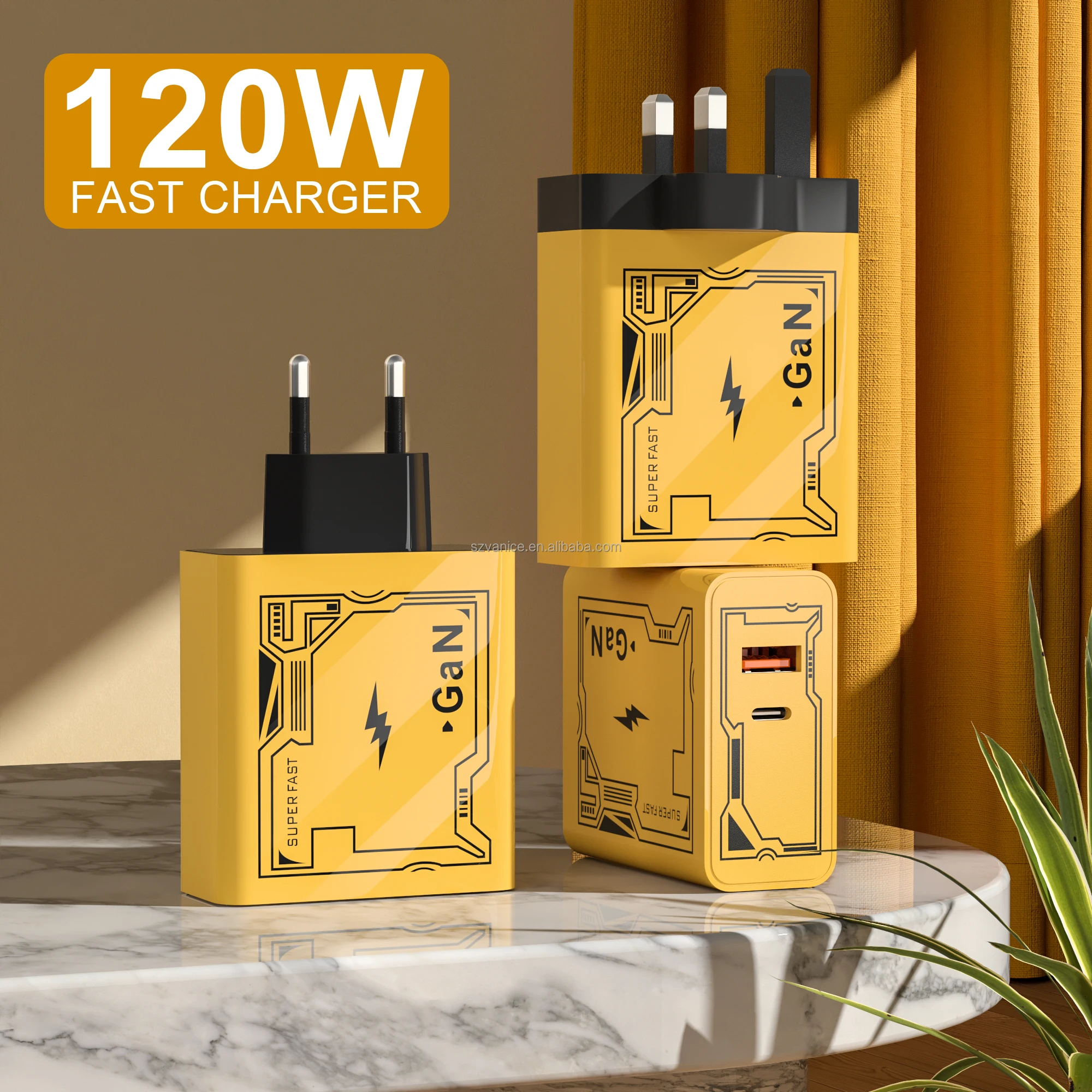 120W Fast Charger USB Type C PD Cable for Iphone & Samsung