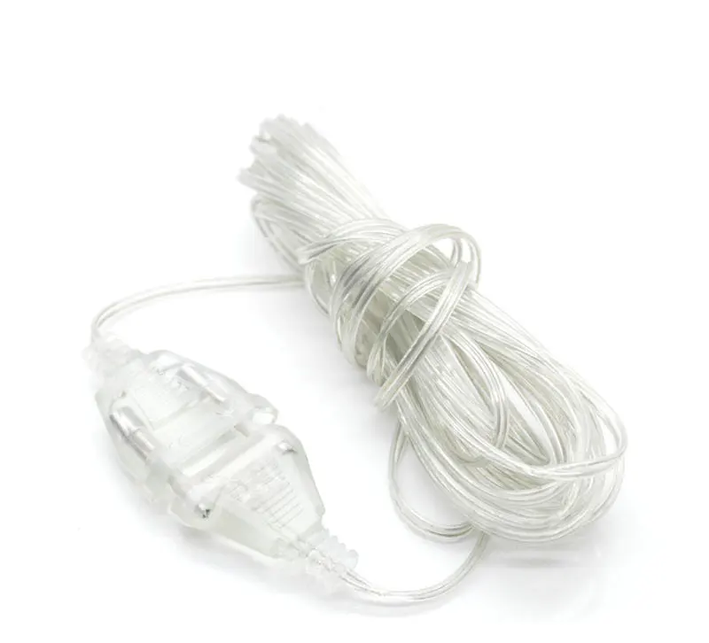 220v Transparent Power Extension Cord 3m Eu String Wire Ac Standard ...