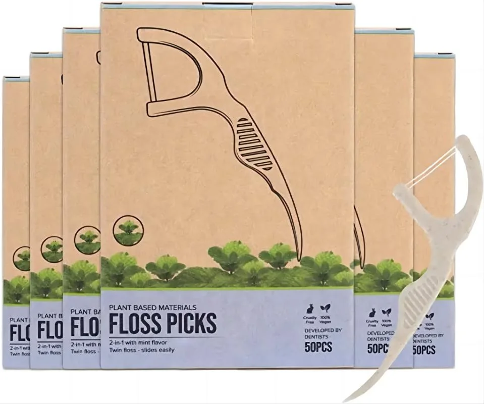 Natural Material Floss Picks Renewable Package Environmental 20 50 Pcs ...