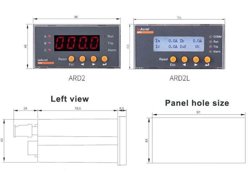 Acrel Ard2-100a Three Phase Intelligent Electronic Overload Underload 3 ...
