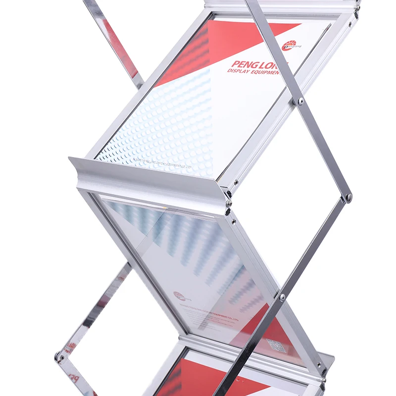 Acrylic Brochure Holder Aluminum Display Rack A4 Paper Stand - Buy ...