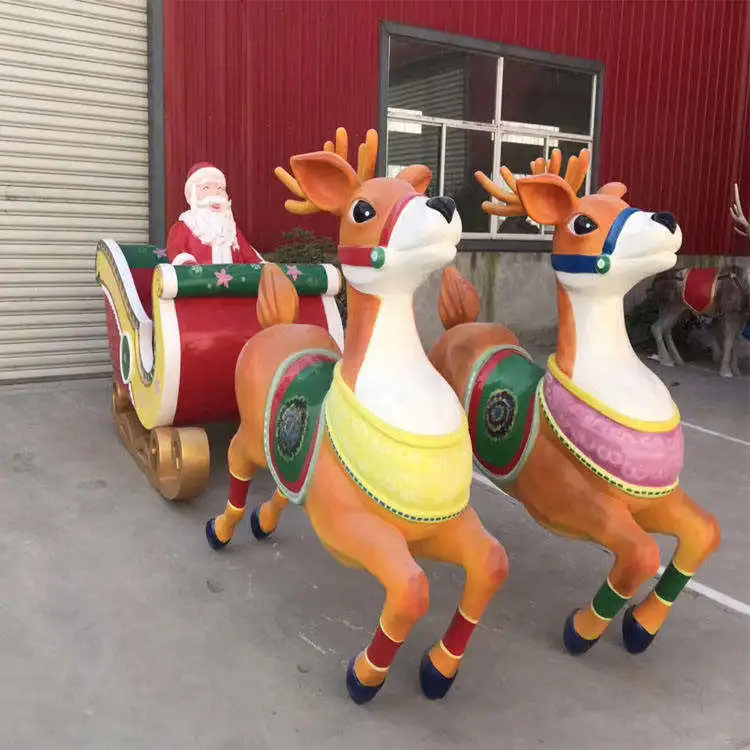 Fiberglass Sculpture Life Size Statue Fiberglass Christmas Santa Claus ...