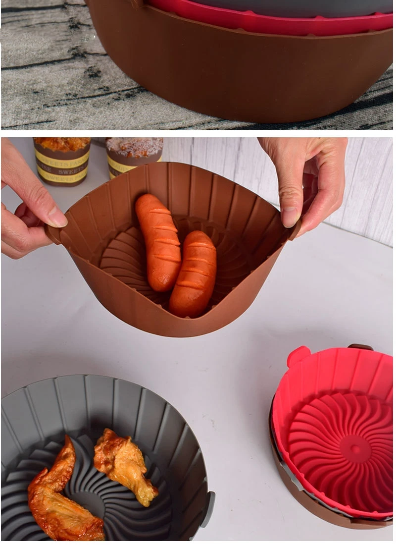 Custom Silicone Baking Pan For Home Air Fryer High Temperature ...
