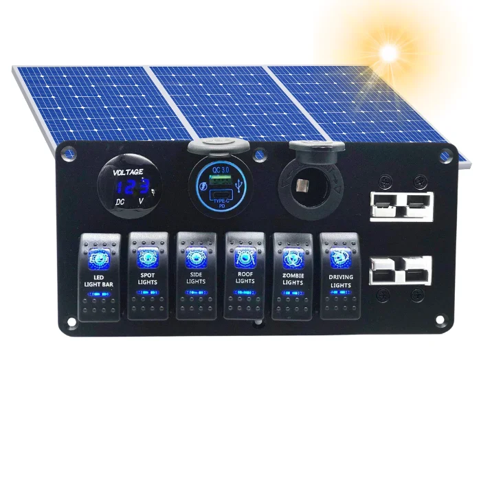 12volt 6 Gang Led Switch Board Truck Switch Panel 4x4 Switch Panel For ...