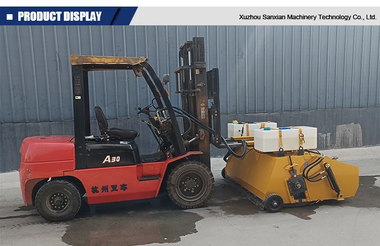 Forklift Sweeper Automatic Hydraulic Unloading Sweeper Easy And Fast ...